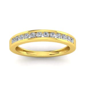 1/2ctw diamond channel wedding band in 10k yellow gold (h-i, i2-i3, size 6)