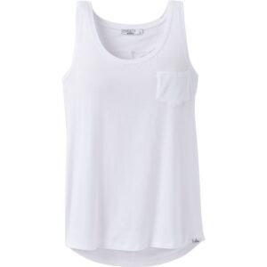 prAna Women's Foundation Scoop Neck Tank, White, X-Large