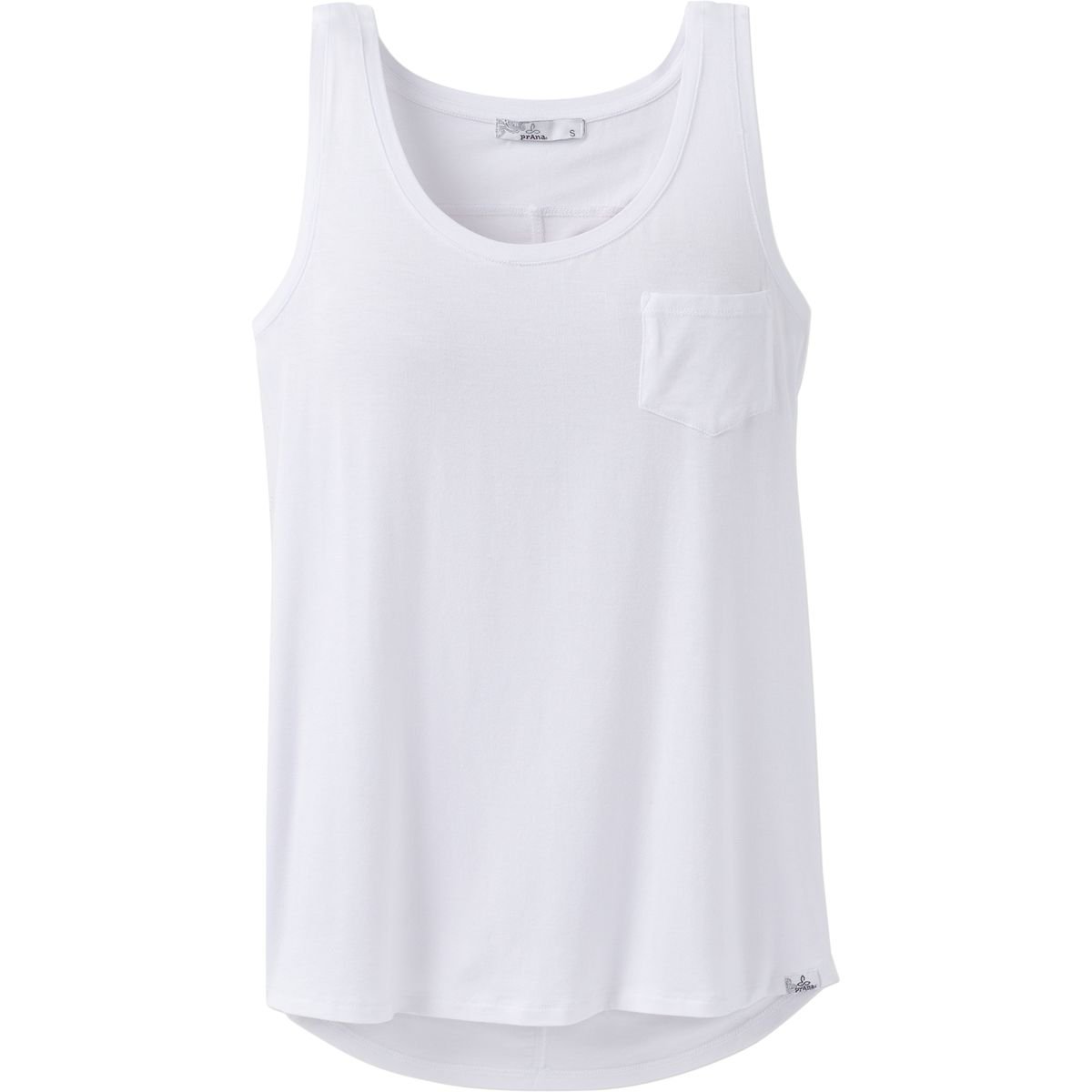 prAna Women's Foundation Scoop Neck Tank, White, X-Large