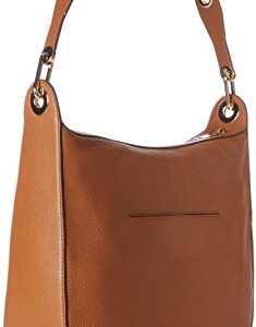 MICHAEL Michael Kors Womens Raven Leather Tote Shoulder Handbag Brown Large