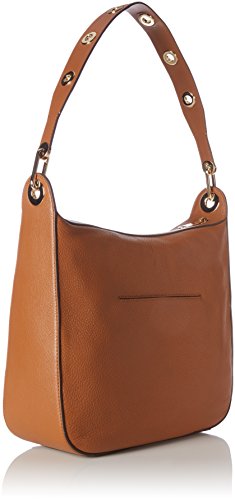 MICHAEL Michael Kors Womens Raven Leather Tote Shoulder Handbag Brown Large