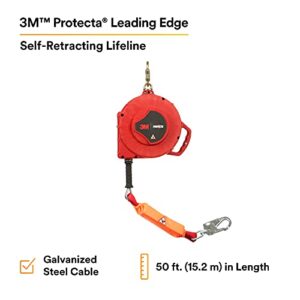 3M Fall Protection Business Protecta Rebel Self Retracting Lifeline, Leading Edge, Cable 3590546, 50'. (15.2M), 1 Each