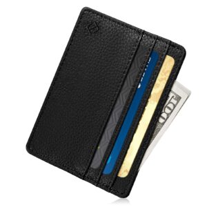 Fintie Slim Minimalist Front Pocket Wallet, RFID Blocking Credit Card Holder Card Cases with ID Window for Men Women, Black