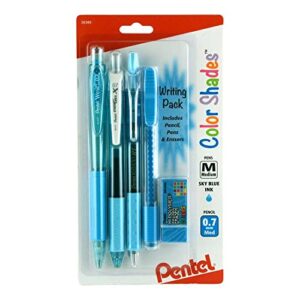 pentel color shades writing pack - pastel sky blue (blbkalzbps)