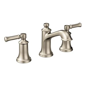 moen dartmoor brushed nickel two-handle 8 in. widespread bathroom faucet trim kit, valve required, t6805bn