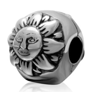 sun charm moon charm 925 sterling silver clip charm lock stopper spacer charm for diy charms bracelet