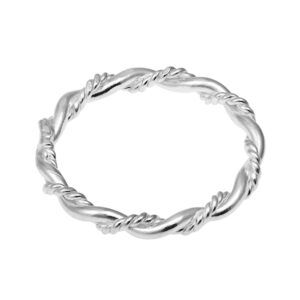 AeraVida Intricate Braid Stackable Band .925 Sterling Silver Ring | Trendy Stackable Silver Ring for Women | Fashionable Comfort Ring for Anniversary Jewelry Gift | Size (8)