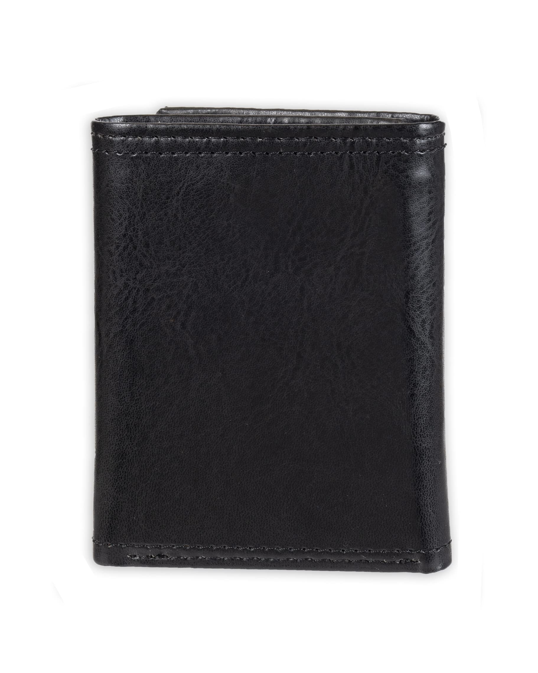 Dockers Men's Coated LeatherExtra Capacity Trifold Wallet, Rfid-blocking, Black, One Size