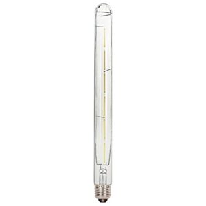 satco s9582 medium bulb in light finish, 12.00 inches, base, clear