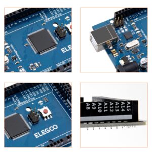 ELEGOO MEGA R3 Board ATmega 2560 + USB Cable Compatible with Arduino IDE Projects RoHS Compliant