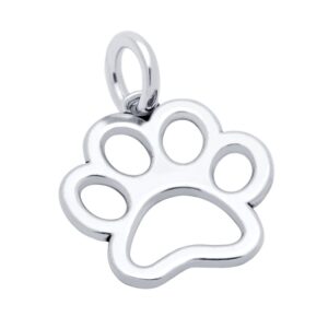 closeoutwarehouse sterling silver paw print charm