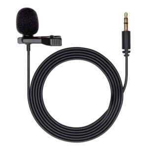 movo dom1 3.5mm trs lavalier omnidirectional condenser microphone for camera microphone compatible with dslr cameras, recorders and more