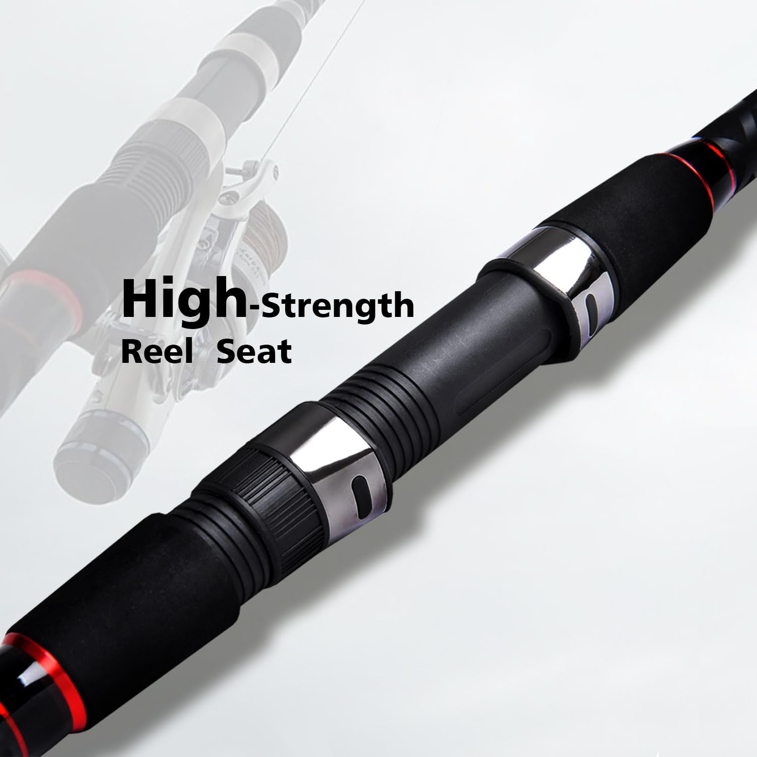 Fiblink Surf Spinning Fishing Rod 2-Piece Carbon Travel Fishing Rod (Length: 10')