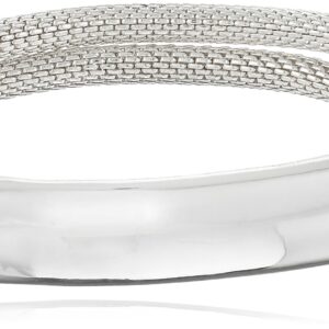 Nine West "Nw Boxed Gifting" Silver-Tone Bar Stretch Bracelet