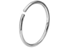 forbidden body jewelry 20g surgical steel 10mm (3/8 inch) seamless nose ring hoop, nose piercing