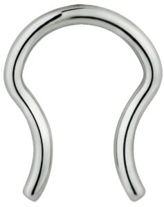 forbidden body jewelry 14g surgical steel u-shaped flared ends septum piercing retainer