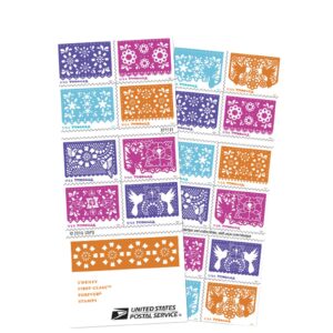 colorful celebration usps forever postage stamps booklet of 20 self-adhesive 1 booklet of 20 stamps