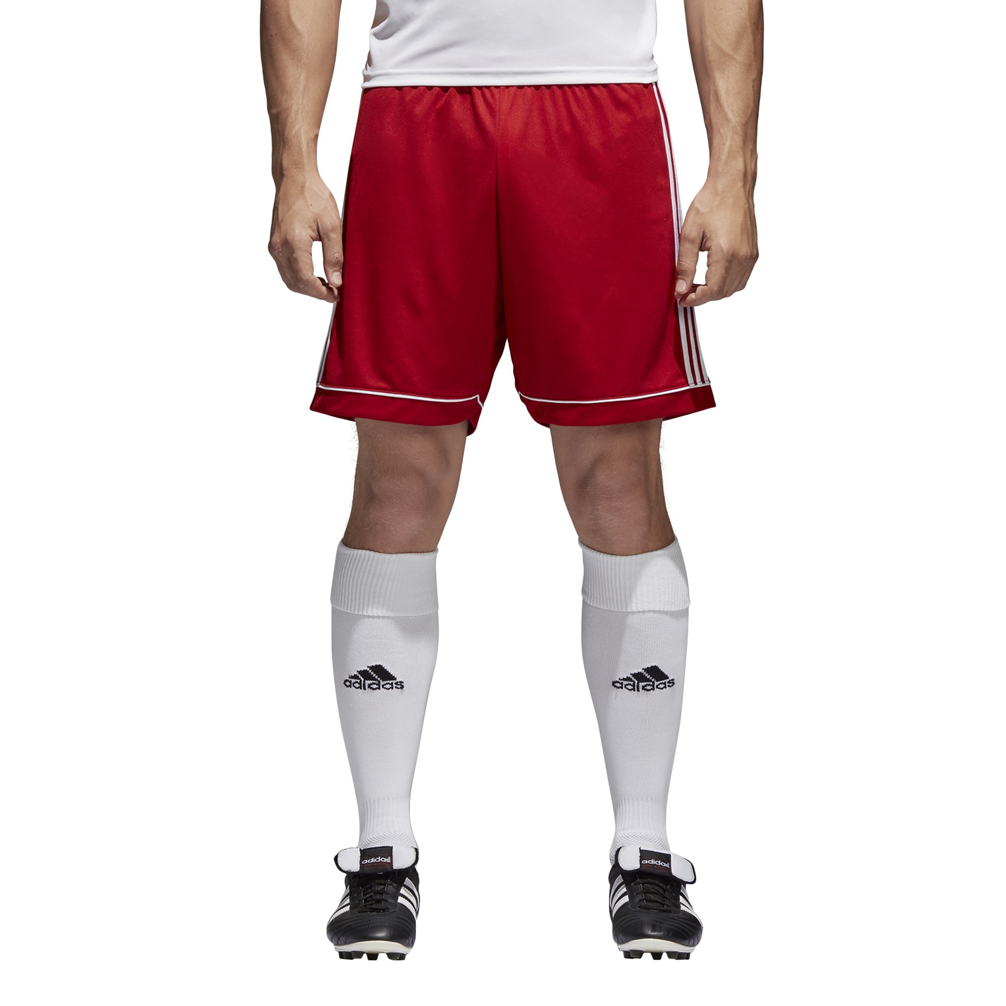 adidas Men's Squadra 13 Soccer Shorts Power Red/White, X-Large