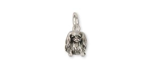 esquivel and fees pekingese jewelry sterling silver pekingese charm handmade dog jewelry pk9-c