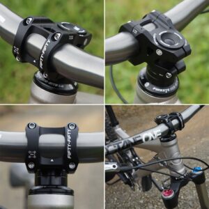 FIFTY-FIFTY Aluminum Alloy Mountain Bike Stem for 1-1/8 Steer Tube 31.8mm Handlebar, Short Handlebar Stem for All Mountain, MTB, Downhill, Freeride(50mm, Black)