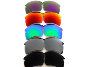 replacement lenses for oakley flak 2.0 xl polarized black/silver/green/red/purple