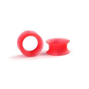 Ruifan Ultra Thin Silicone Ear Skin Flexible Flesh Tunnel Expander Stretching Gauge Earlets Plug Set Mix Color Gauges Kit 12mm - 9 Pairs