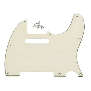 kaish 8 hole tele style pickguard tl guitar pick guard scratch plate for tele/telecaster aged white