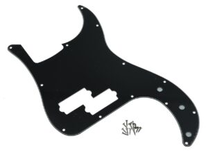 kaish 13 hole p bass style pickguard pb scratch plate bass pickguard for usa/mexico precision p bass black 3 ply