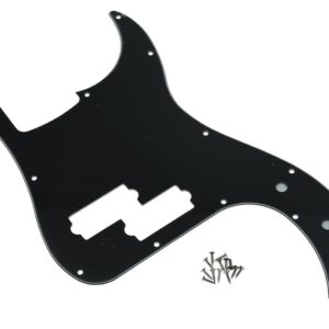 KAISH 13 Hole P Bass Style Pickguard PB Scratch Plate Bass Pickguard for USA/Mexico Precision P Bass Black 3 Ply