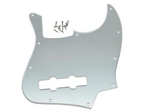 kaish 4 string j bass style pickguard bass pick guard scratch plate for usa/mexico jazz j bass silver mirror