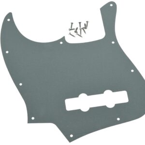 KAISH 4 String J Bass Style Pickguard Bass Pick Guard Scratch Plate for USA/Mexico Jazz J Bass Silver Mirror