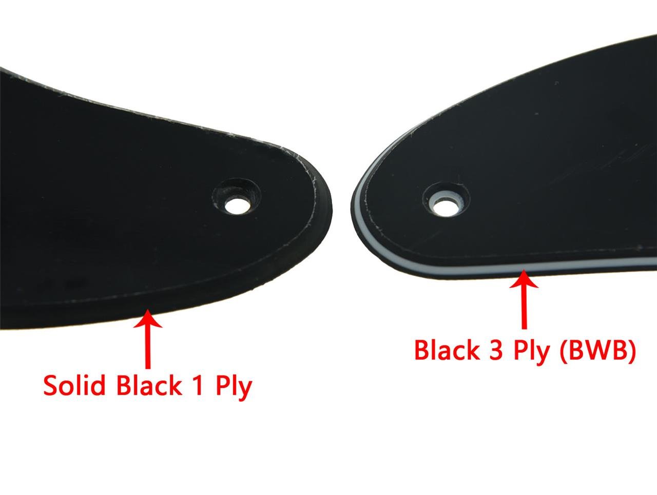 KAISH 8 Hole Tele Style Humbucker Pickguard TL Guitar Pick Guard for Telecaster/Tele Black 3 Ply