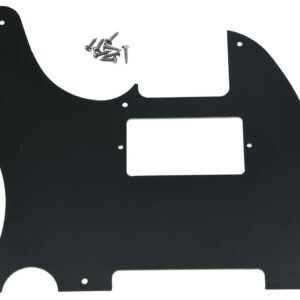 KAISH 8 Hole Tele Style Humbucker Pickguard TL Guitar Pick Guard for Telecaster/Tele Black 3 Ply