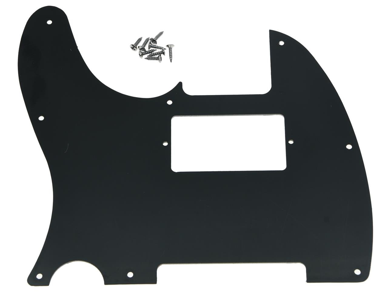 KAISH 8 Hole Tele Style Humbucker Pickguard TL Guitar Pick Guard for Telecaster/Tele Black 3 Ply