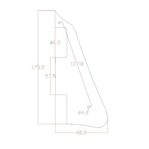 KAISH Single Cream 1 Ply LP Guitar Pickguard with Chrome Bracket for Epi Les Paul