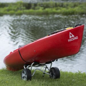 attwood 11930-4 Kayak and Canoe Cart, Large-Diameter Wheels, No-Deflate Tires, Carries Up to 100 Pounds, Aluminum