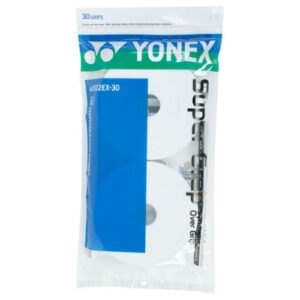 yonex super grap 30-pack racket grips, white