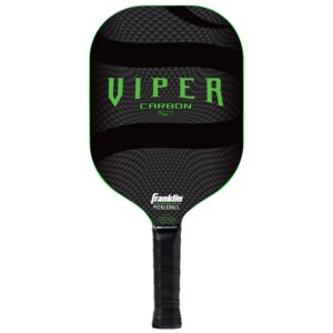 franklin sports pickleball paddle - viper carbon fiber core pickleball paddle - usa pickleball (usapa) approved paddle - 13mm carbon fiber core,green