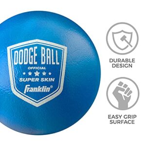 Franklin Sports Dodgeball Ball Set – Superskin-Coated Foam Balls for Playground Games – Small Dodgeballs for Gymnasium Games – Easy-Grip Foam Balls – Won’t Shred or Tear for Hours of Fun (pack of 6)