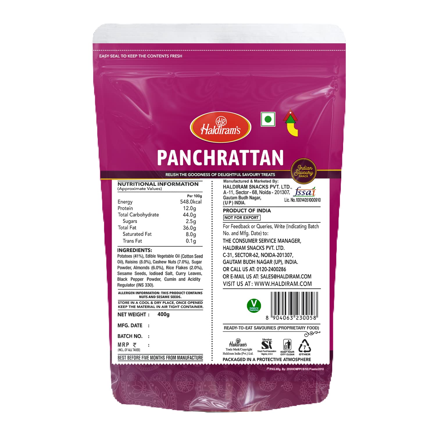 Haldirams Haldiram's Panchrattan - 14.12 Oz,, ()