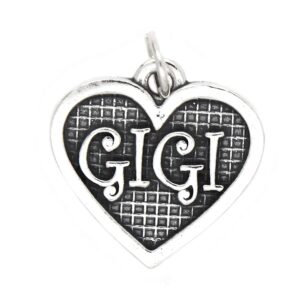 lgu sterling silver oxidized gigi grandmother charm