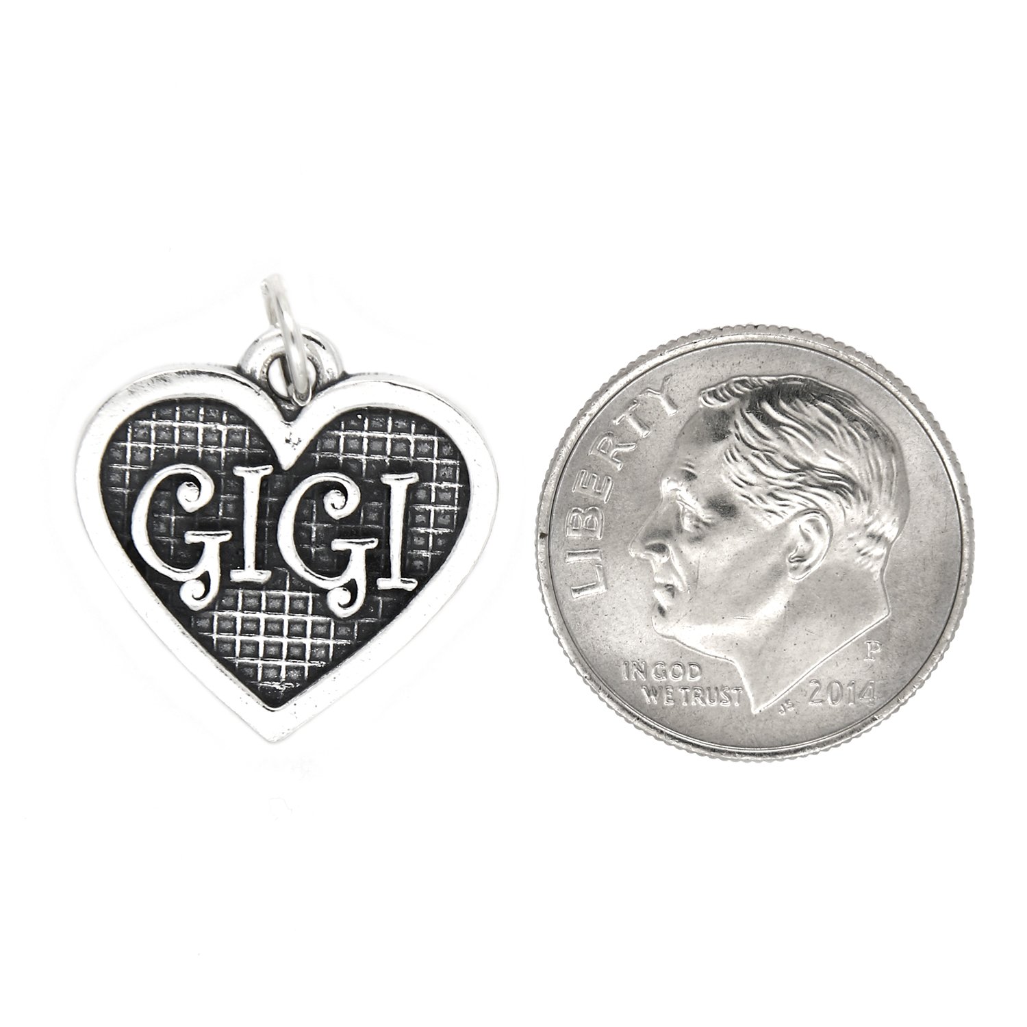 LGU Sterling Silver Oxidized Gigi Grandmother Charm