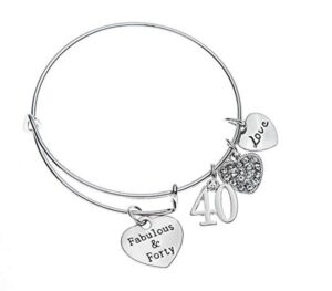 infinity collection 40th birthday gifts for women, 40th birthday expandable charm bracelet, 40th birthday ideas, gift for her