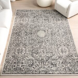 nuloom minta vintage transitional area rug - 9x12 area rug transitional grey/ivory rugs for living room bedroom dining room kitchen