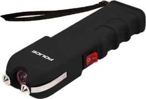 police stun gun with led flashlight - 928 (black)