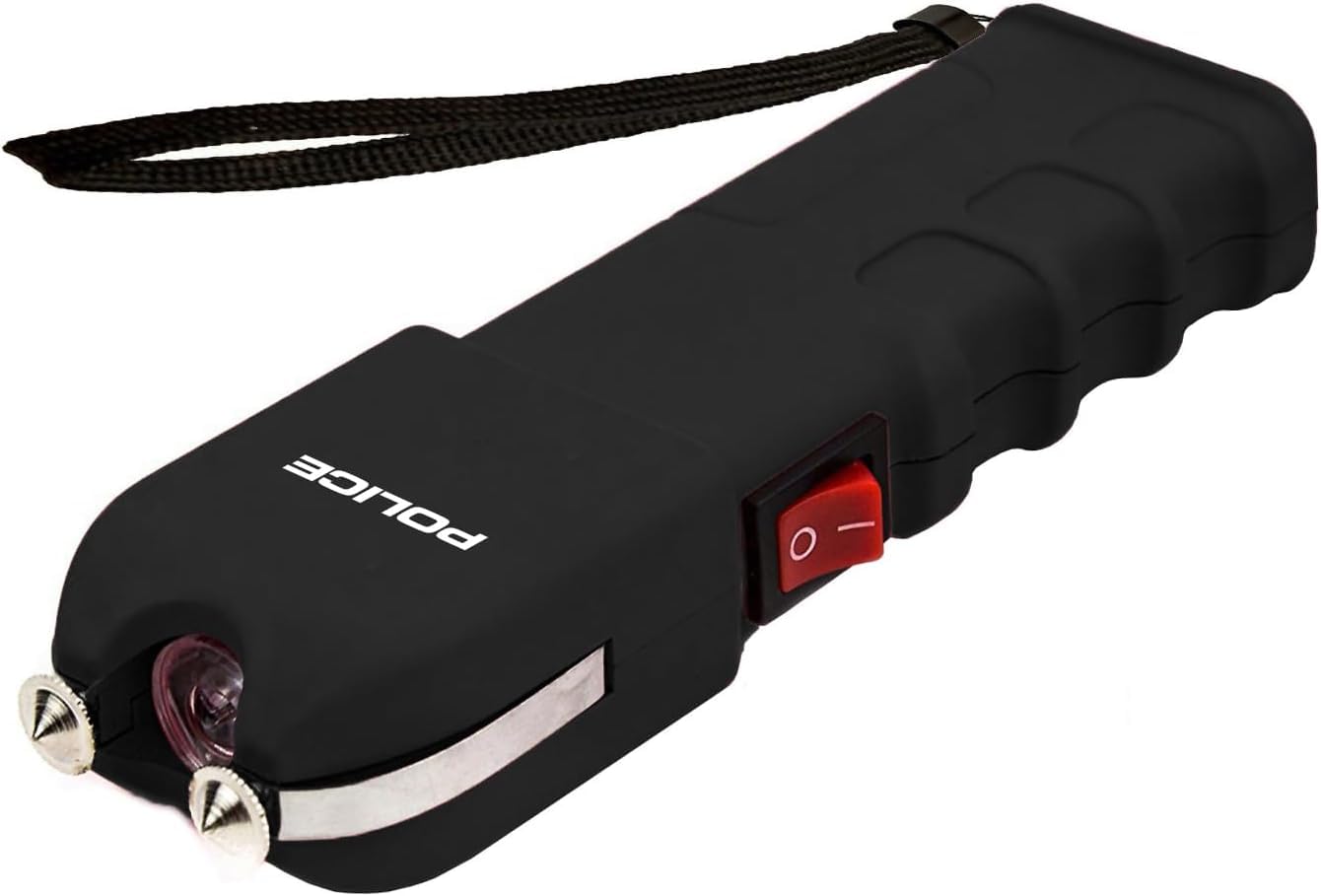 POLICE Stun Gun with LED Flashlight - 928 (Black)