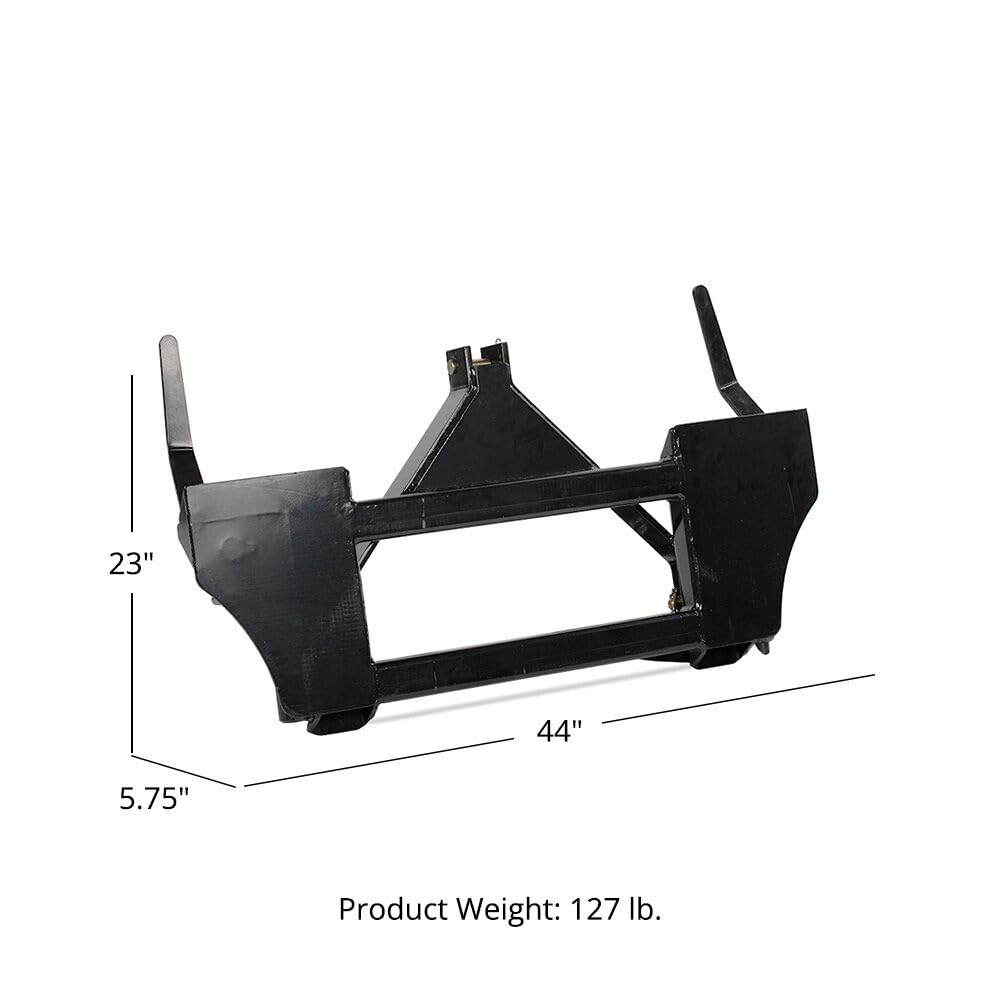 Titan Attachments Universal Quick Tach Adapter, 3 Point to Universal Tractor Quick Hitch, Compatible with Cat 1 Tractors with 3 Point Hitch, for Tractor & Skid Steer Attachments