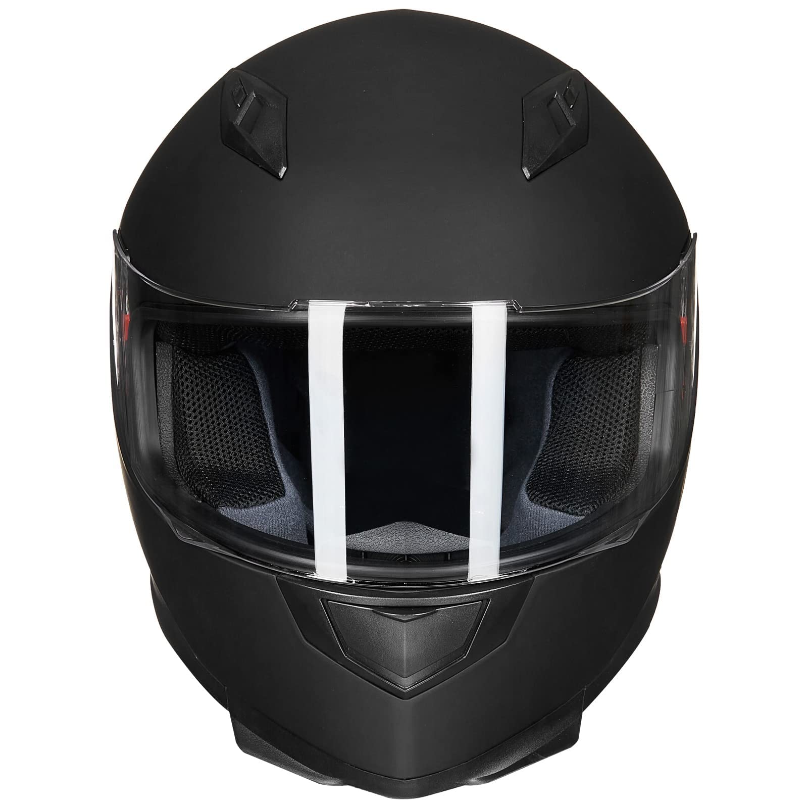 ILM Full Face Motorcycle Street Bike Helmet with Removable Winter Neck Scarf + 2 Visors DOT Model-JK313 (L, Matte Black)