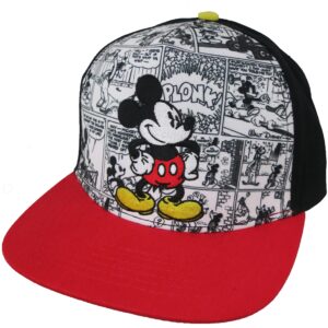 Disney Mickey Mouse Comics Adult Baseball Cap [6013] Red and Black