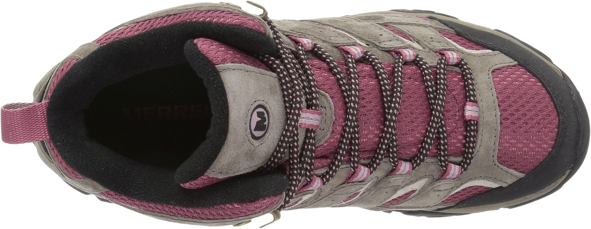 Merrell Women's Moab 2 Mid Waterproof Hiking Boot, Boulder/Blush, 8 M US